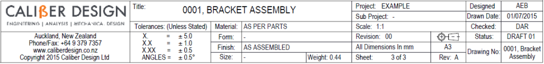 Checking your engineering drawings - Caliber Design